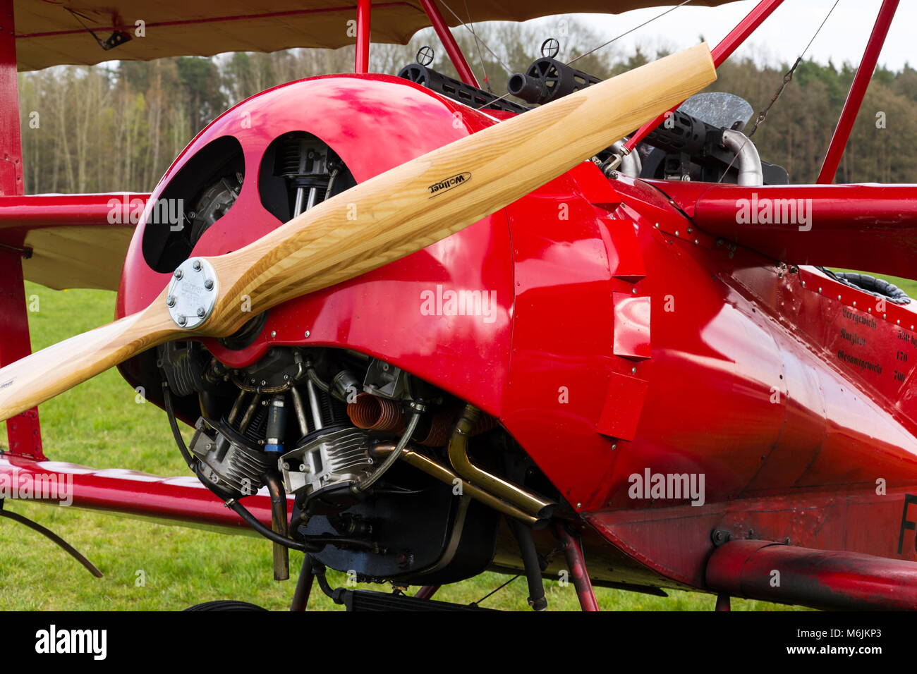 PLASY, CZECH REPUBLIC - APRIL 30: Red Fokker Dr.I Dreidecker triplane ...