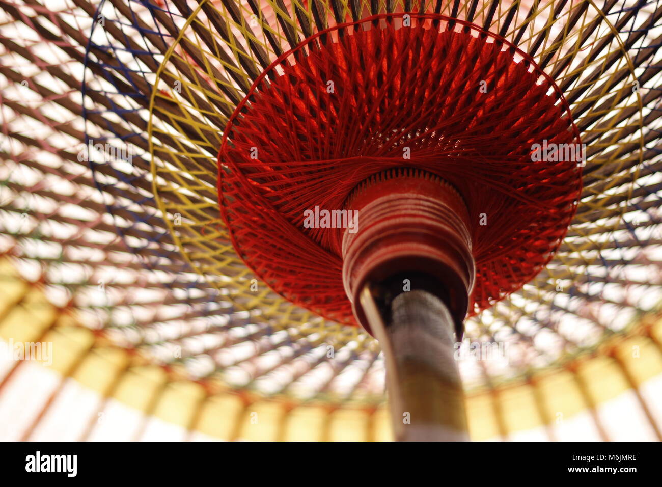Traditional japanese umbrella that is used for shade during summer ...