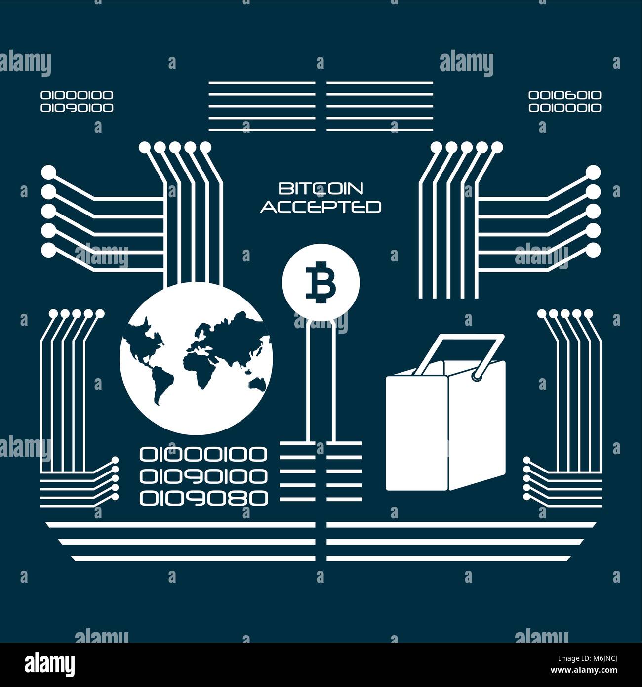 Bitcoin currency sign circuits hi-res stock photography and images - Alamy