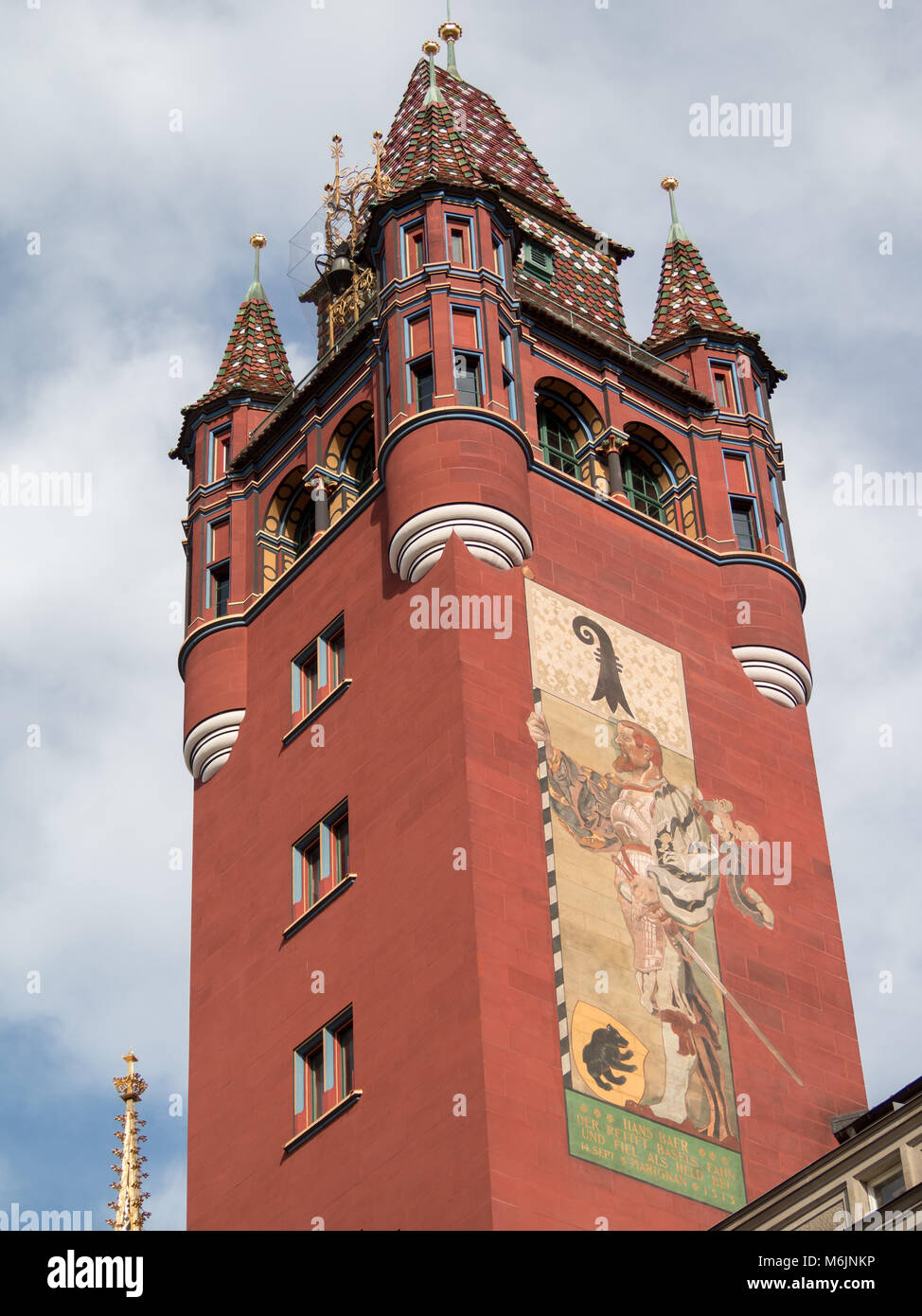 Rathaus Basel-Stadt tower Stock Photo - Alamy