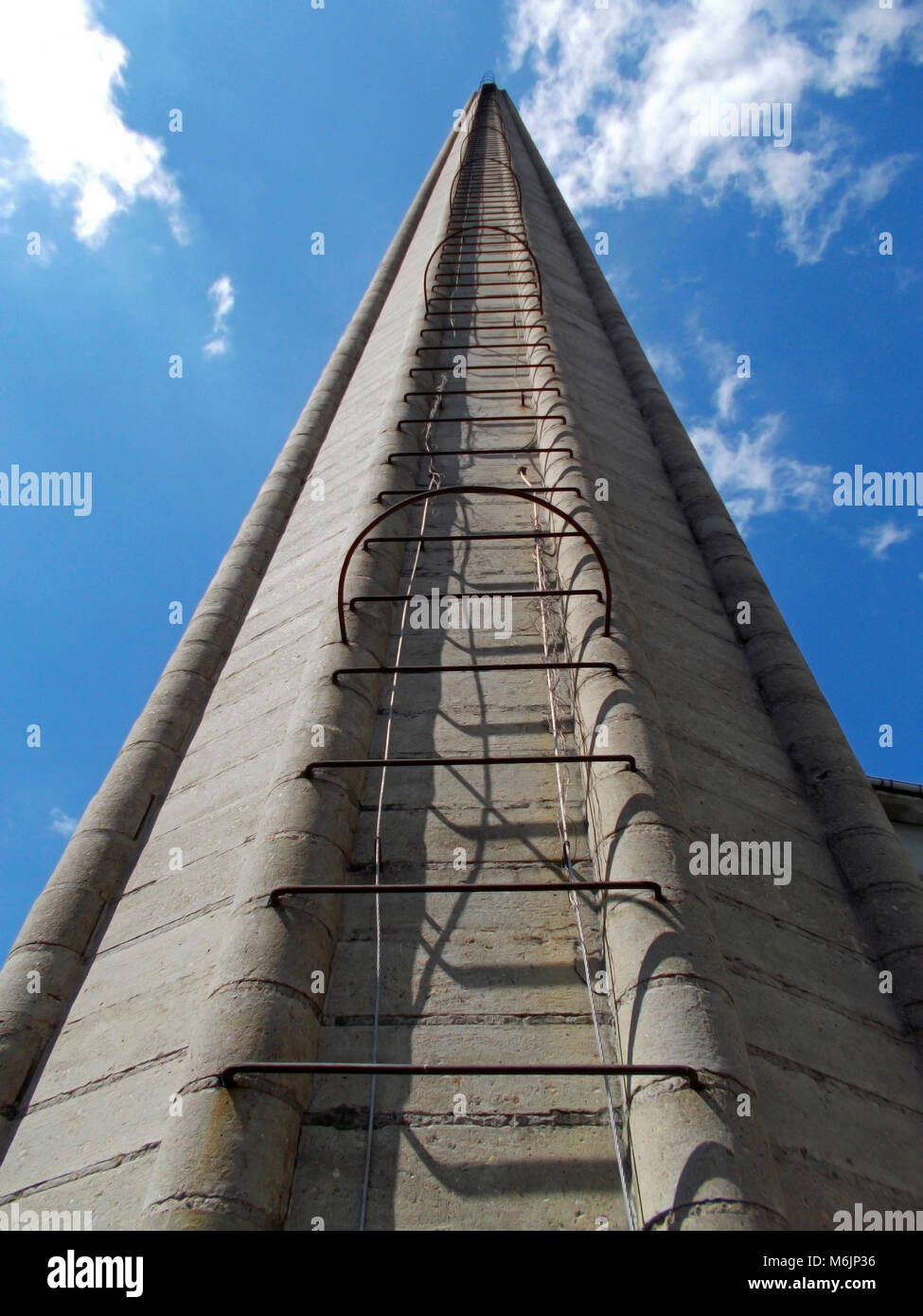 Chimney stack, Ladder, Path upwards, Sky, Foot Stock Photo - Alamy