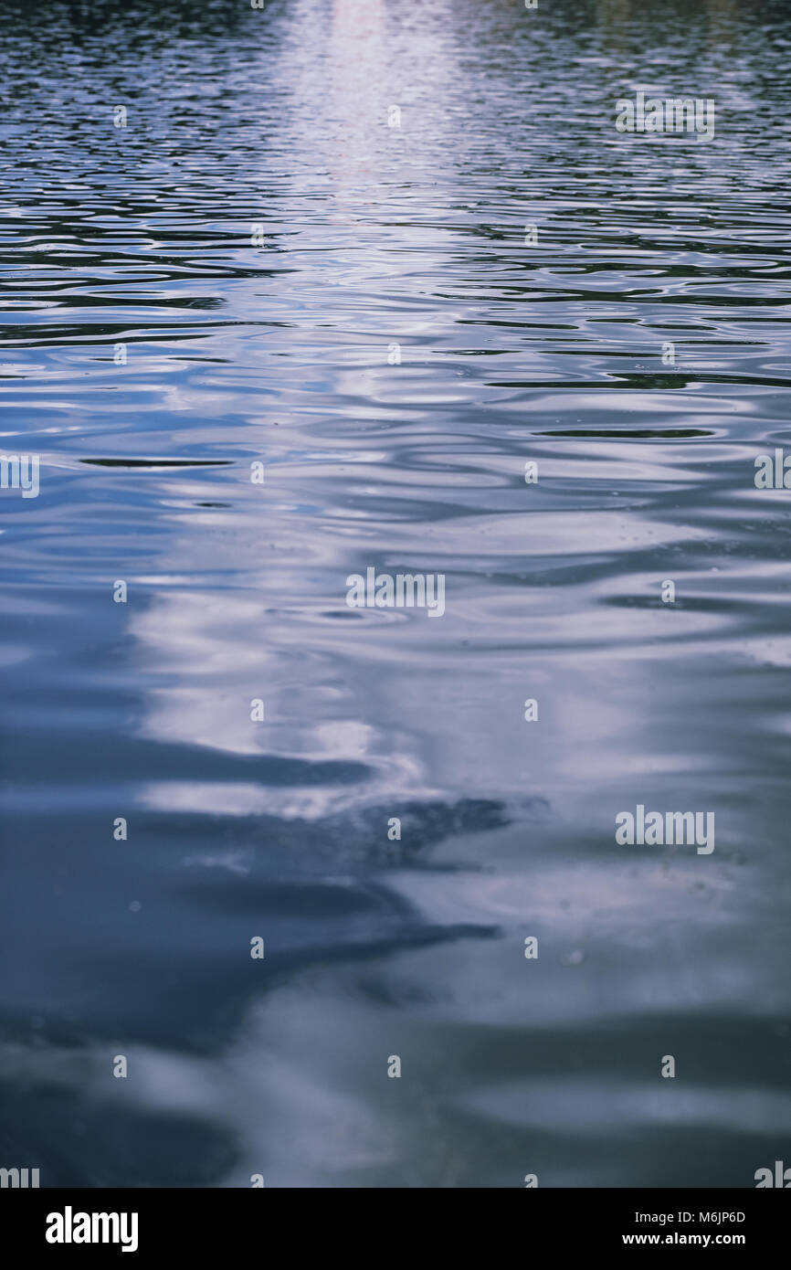 Landscape lake. Texture of water. The lake is at dawn. The mouth Stock ...