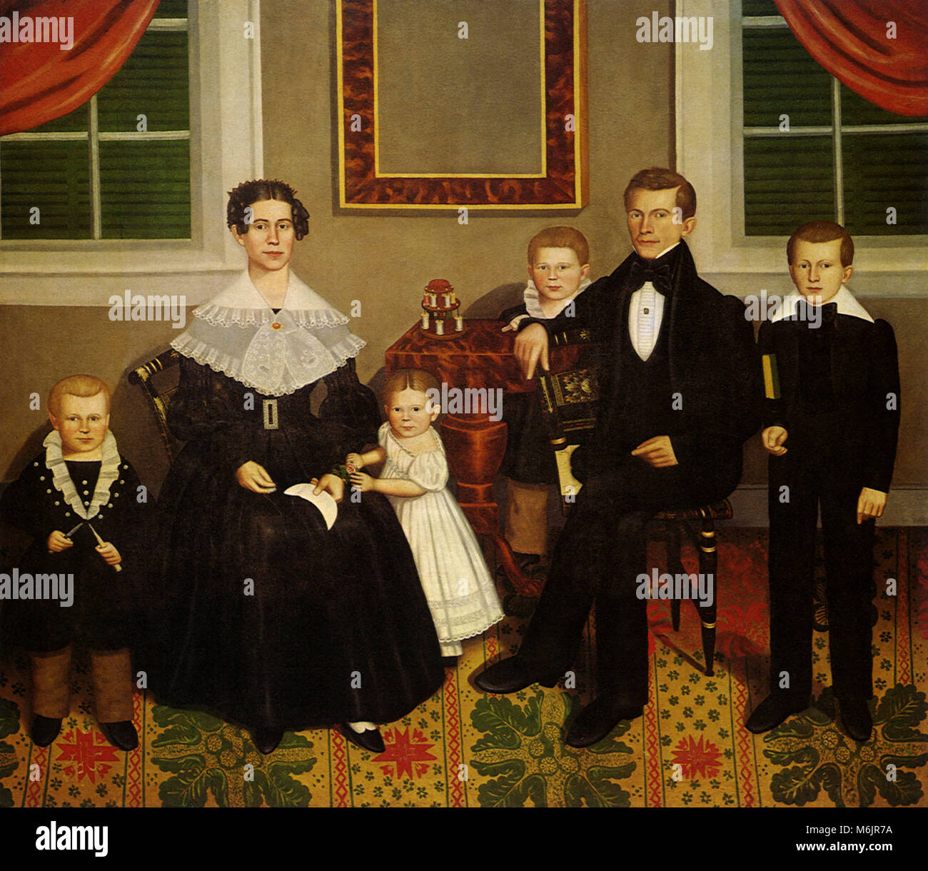 Joseph Moore and His Family, Field, Erastus Salisbury, 1839 Stock Photo ...