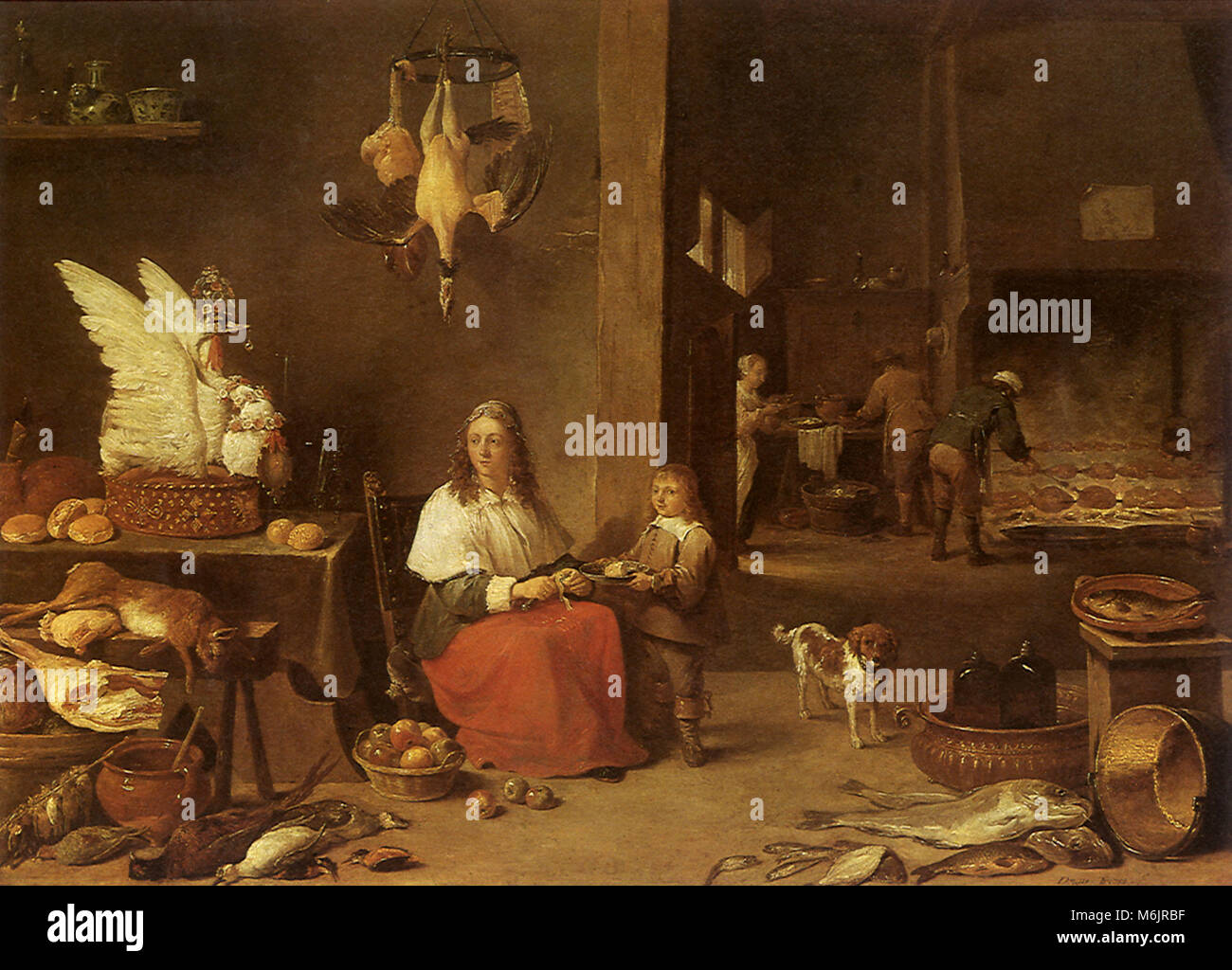 Kitchen Scene, Teniers, David, the Younger, 1644 Stock Photo - Alamy