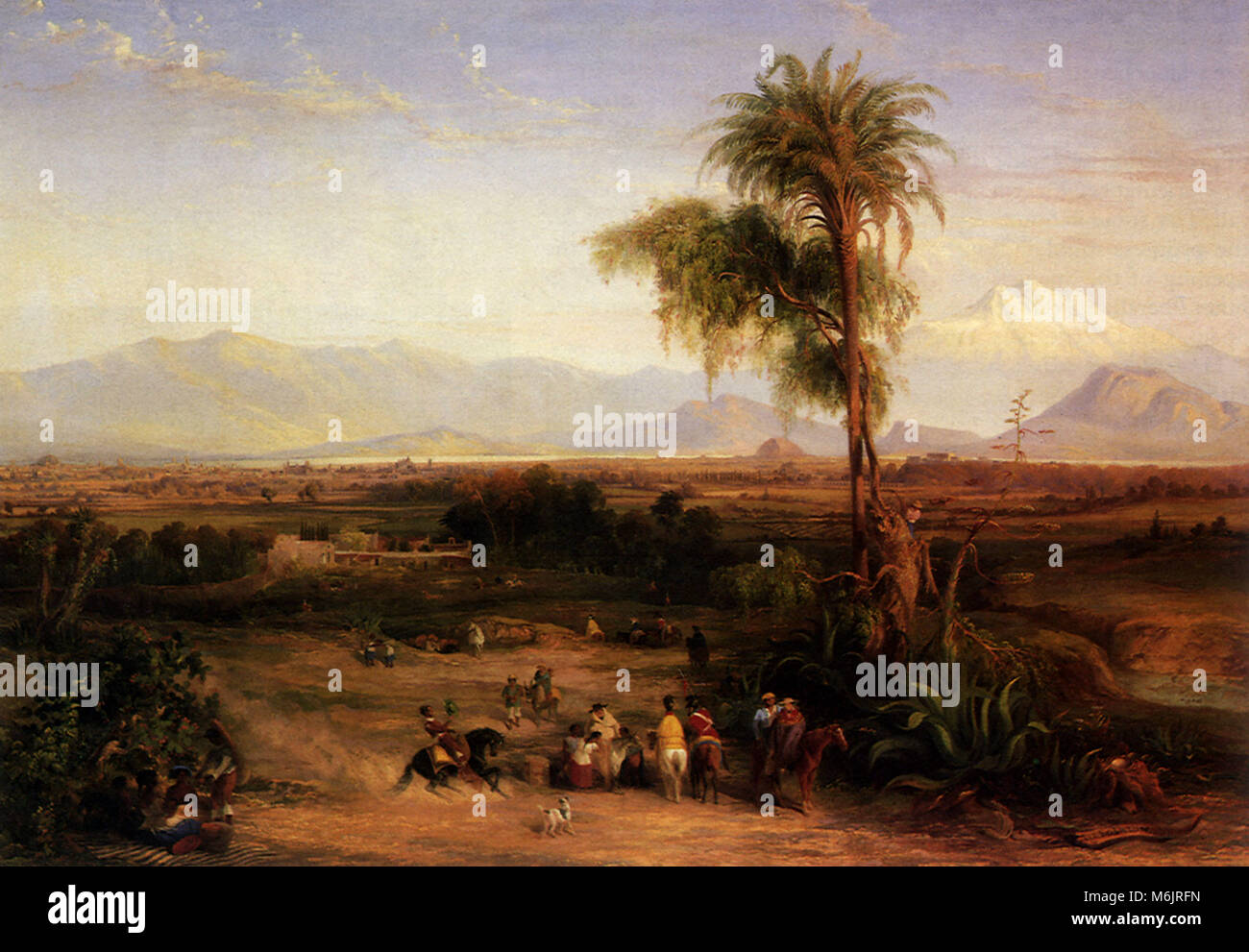 View of the Valley of Mexico, Egerton, Daniel Thomas, 1837 Stock Photo ...