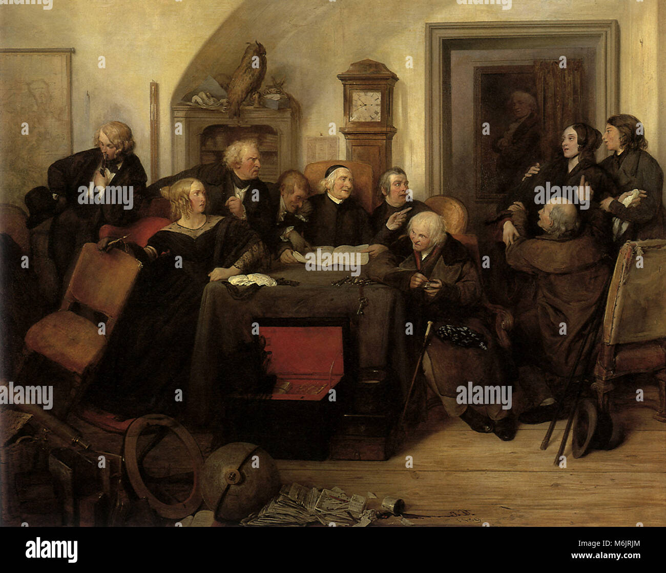 The Reading of the Will, Danhauser, Joseph, 1839 Stock Photo - Alamy