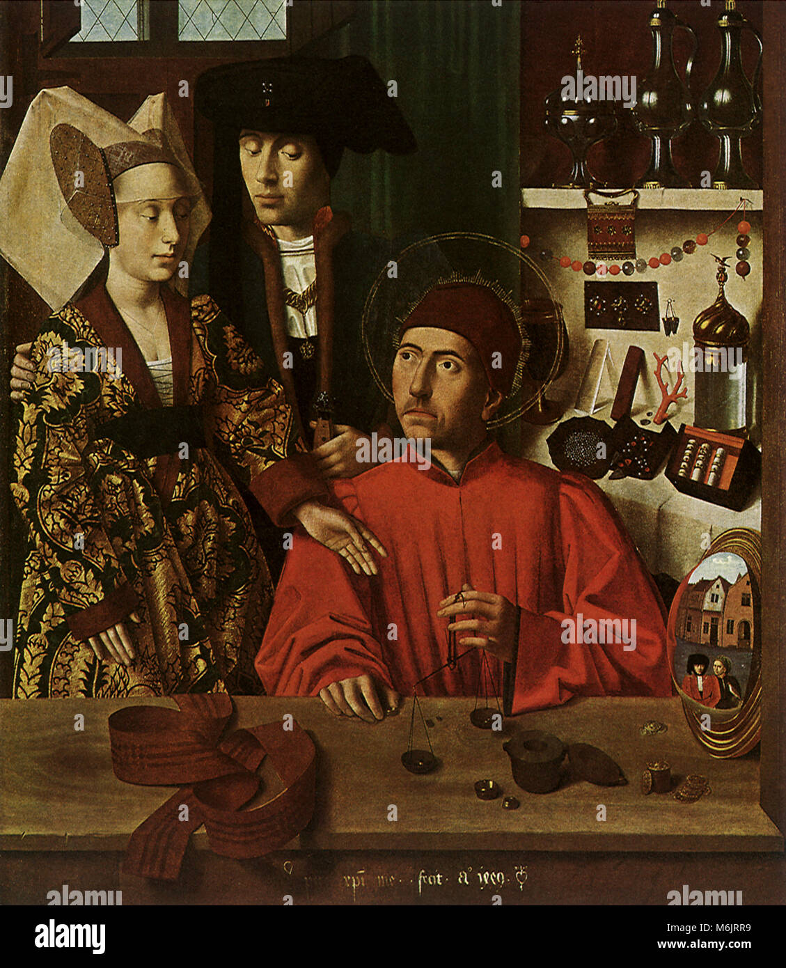 Saint Eloy in his Workshop, Christus, Petrus, 1449 Stock Photo - Alamy