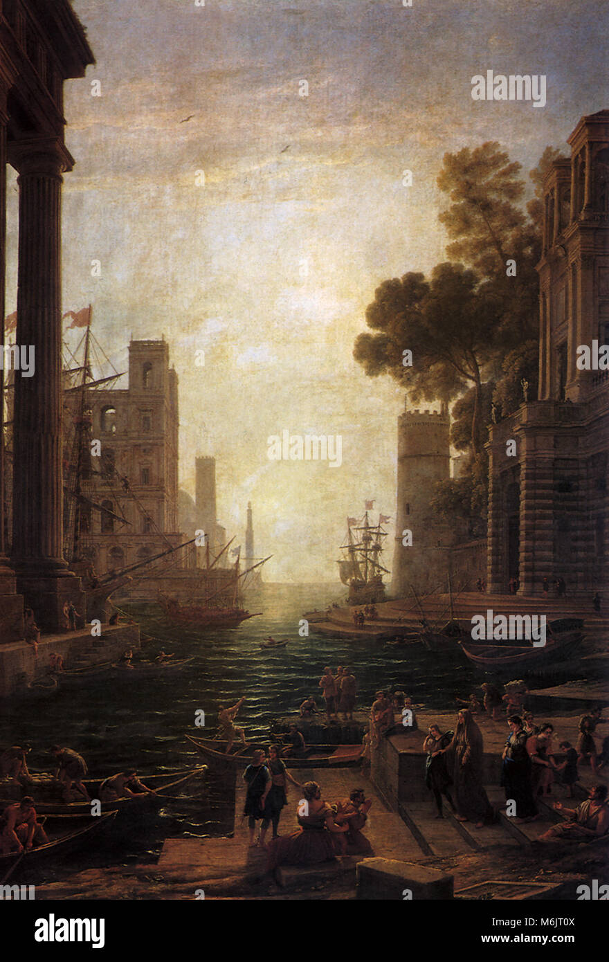 The Embarkation of Saint Paula Romana in Ostia, Lorrain, Claude, or ...