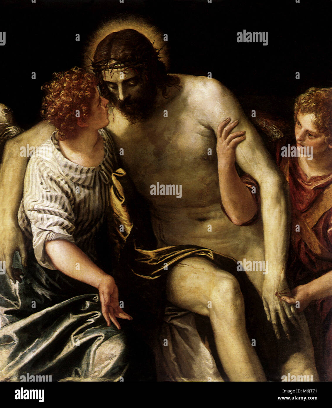 The Dead Christ Supported by Two Mourning Angels, Veronese, Paolo ...