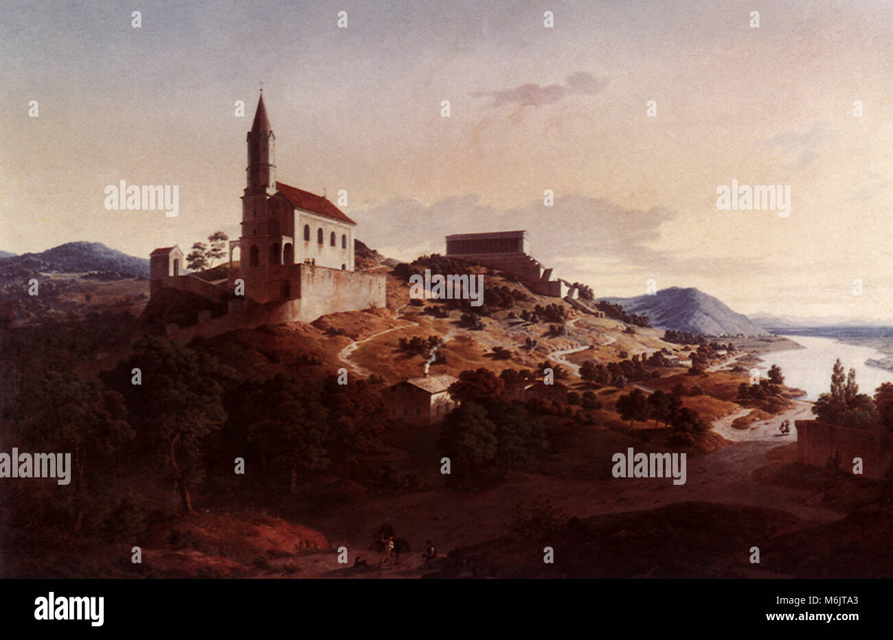 The Church of Saint Salvator and the Walhalla, Klenze, Leo von, 1839 ...