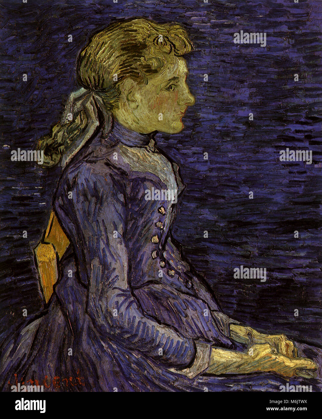 Portrait of Adeline Ravoux, Van Gogh, Vincent Willem, 1890 Stock Photo ...