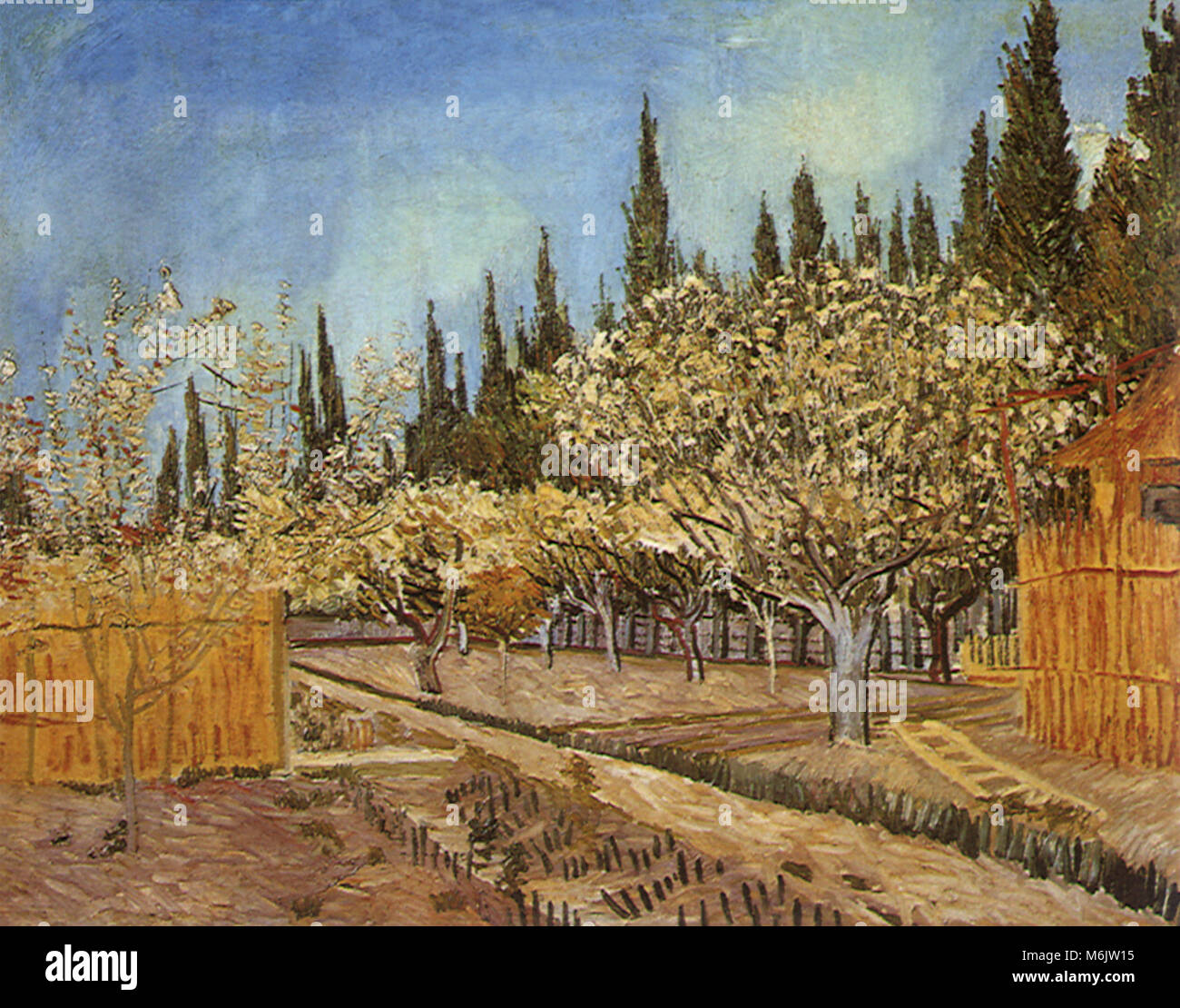 Orchard in Blossom, Bordered by Cypresses, Van Gogh, Vincent Willem ...