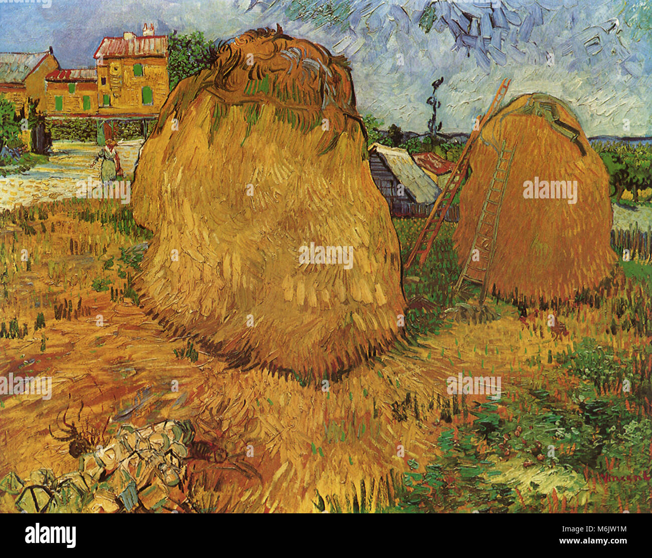 Haystacks in Provence, Van Gogh, Vincent Willem, 1888 Stock Photo - Alamy