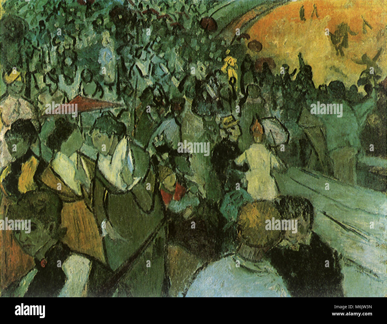 Spectators in the Arena at Arles, Van Gogh, Vincent Willem, 1888 Stock ...
