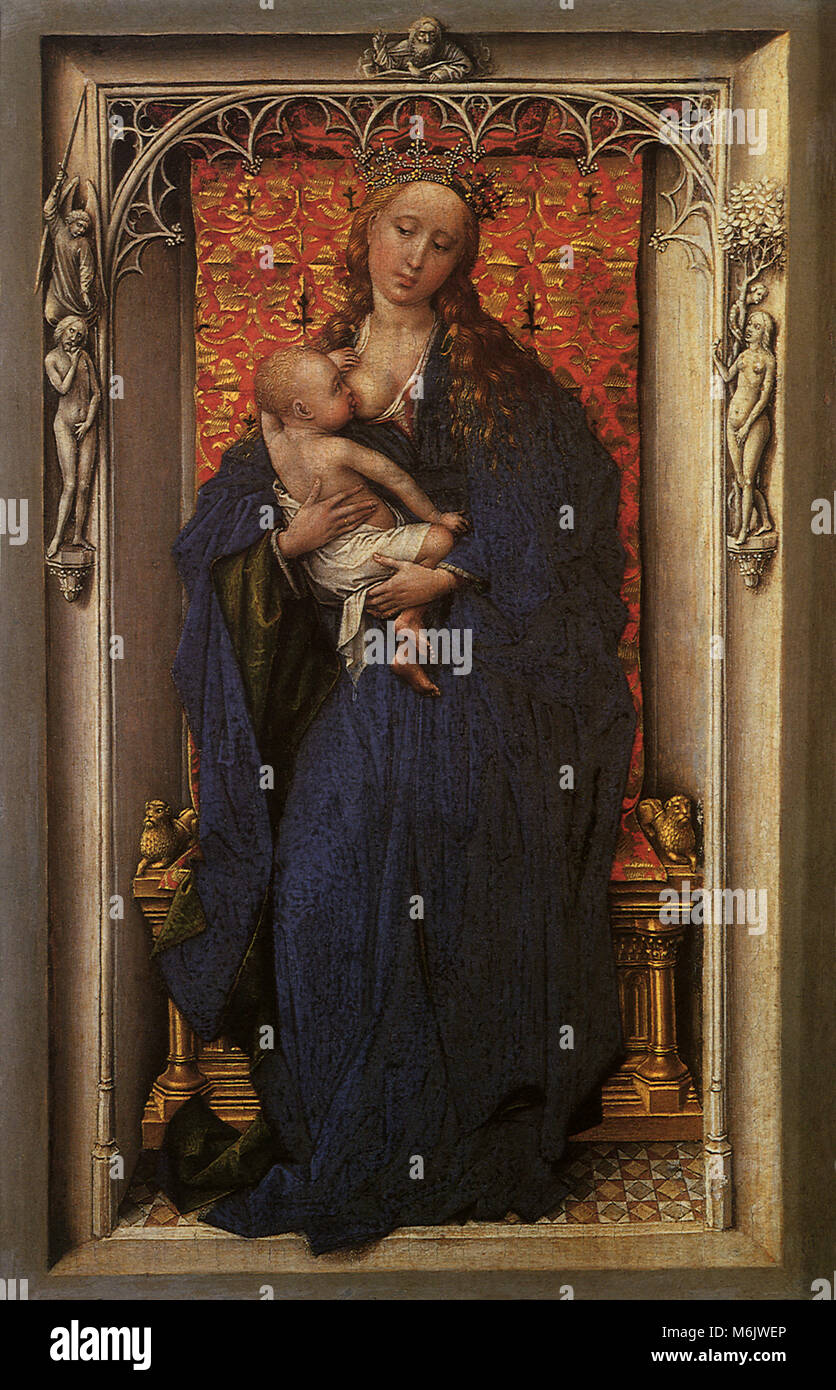 The Virgin and Child Standing in a Niche, Weyden, Rogier van der, 1440 Stock Photo - Alamy