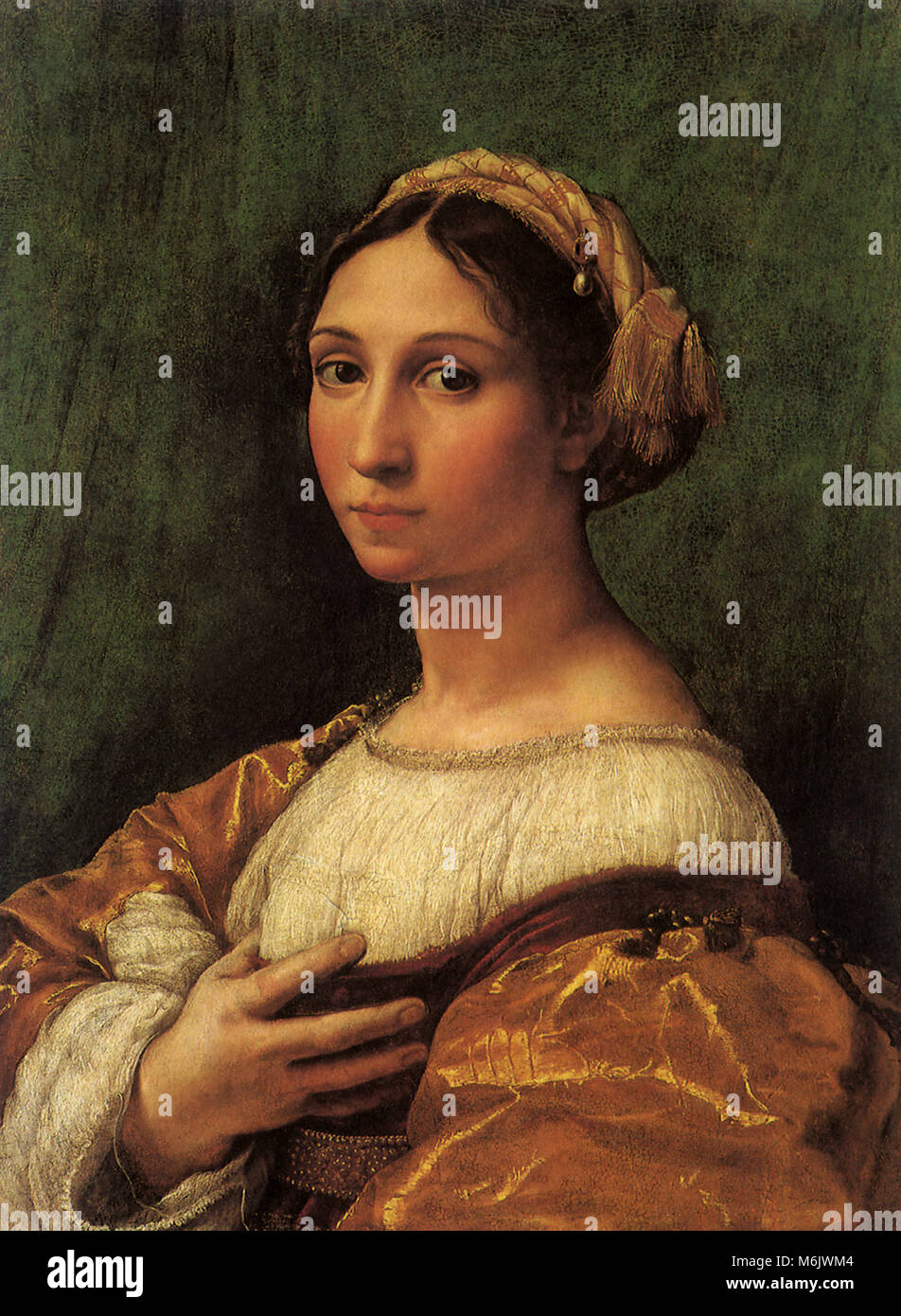 Portrait of a Young Woman, Raphael, Raffaello S., 1520 Stock Photo - Alamy