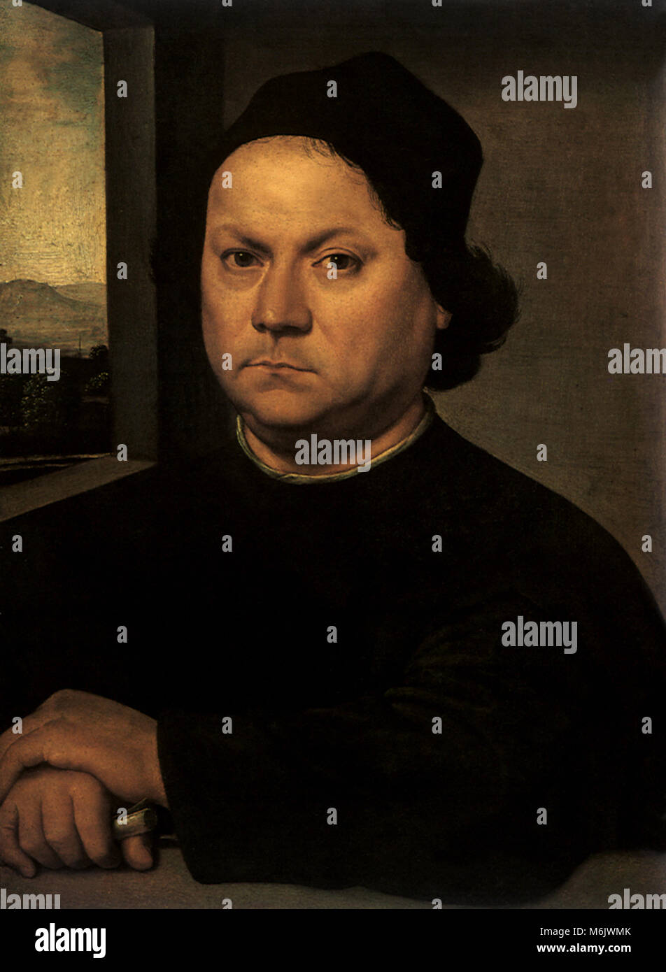 Portrait of Perugino, Raphael, Raffaello S., 1510 Stock Photo - Alamy