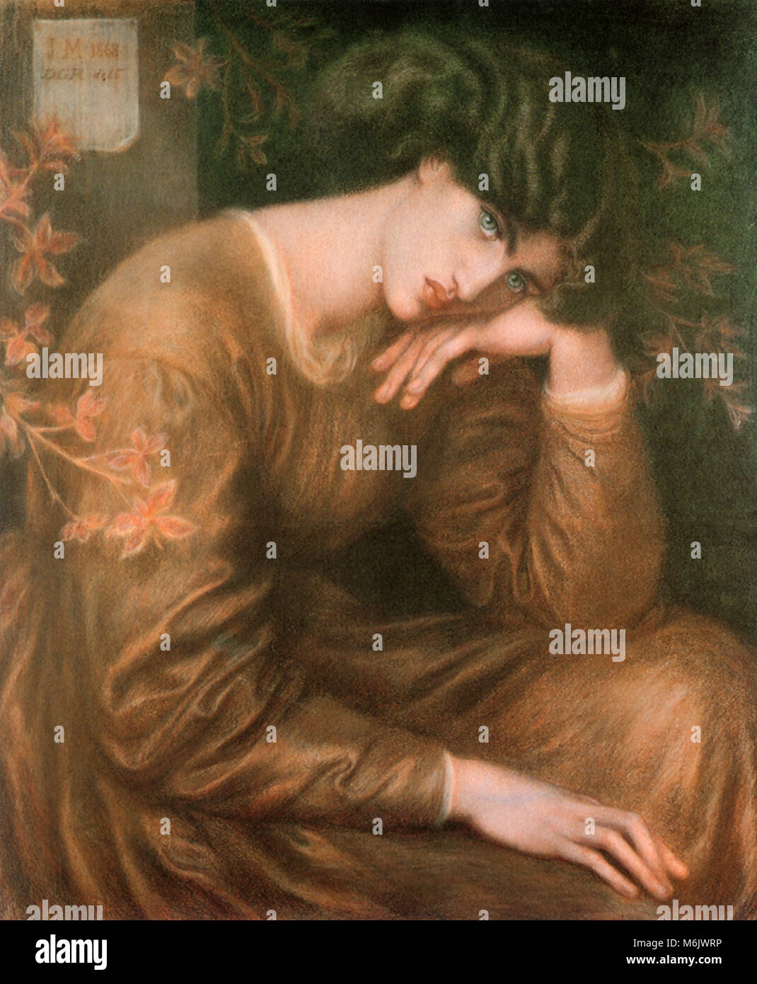 Reverie, Rossetti, Gabriel Charles Dant, 1868 Stock Photo - Alamy