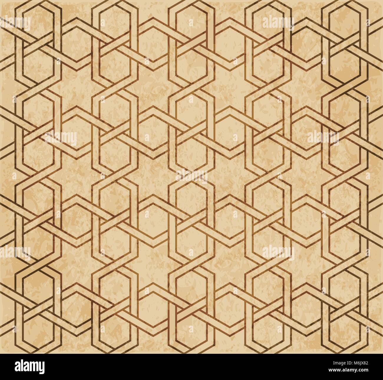 Retro brown Islam seamless geometry pattern background eastern style ...
