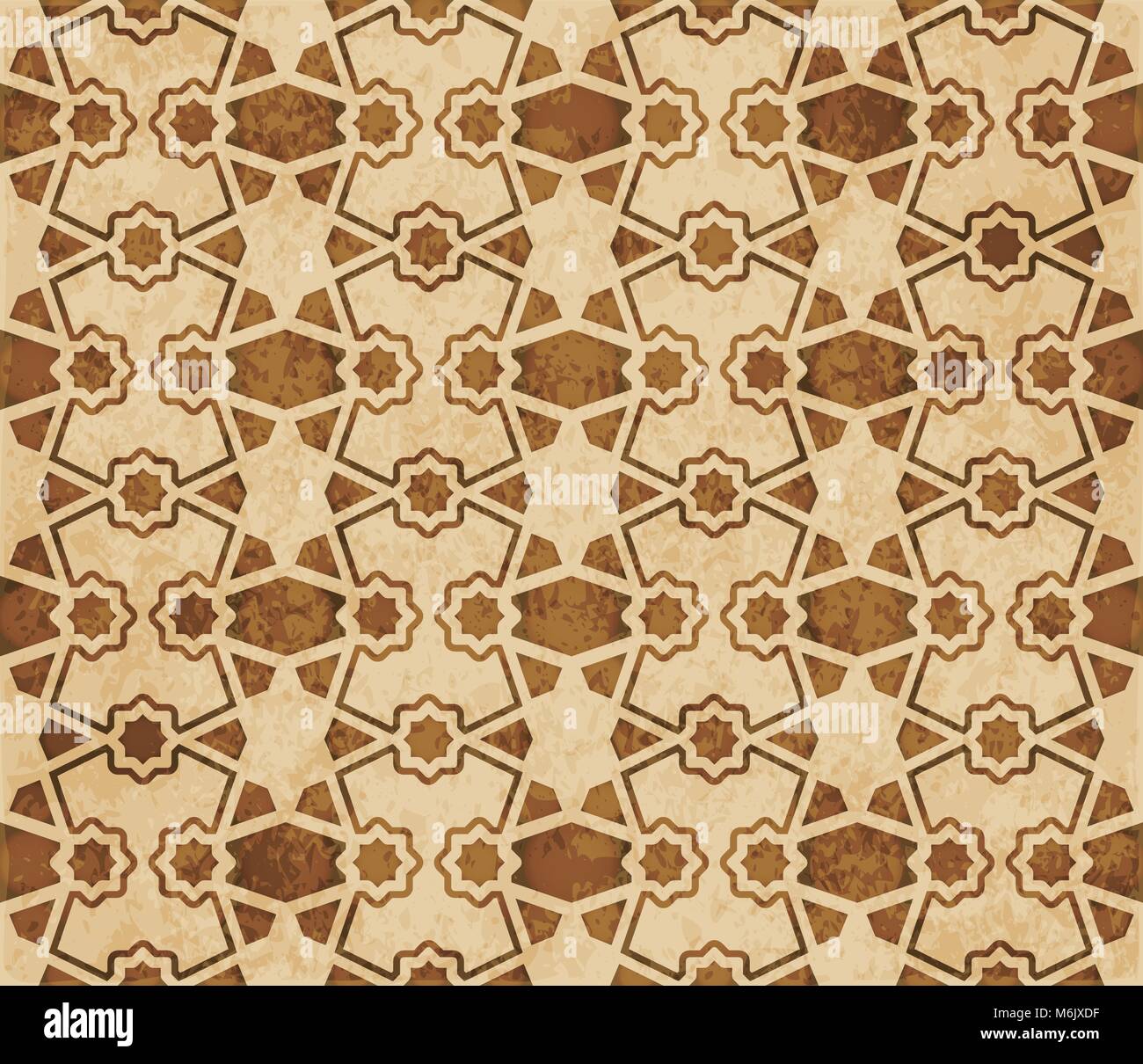 Retro brown Islam seamless geometry pattern background eastern style ...