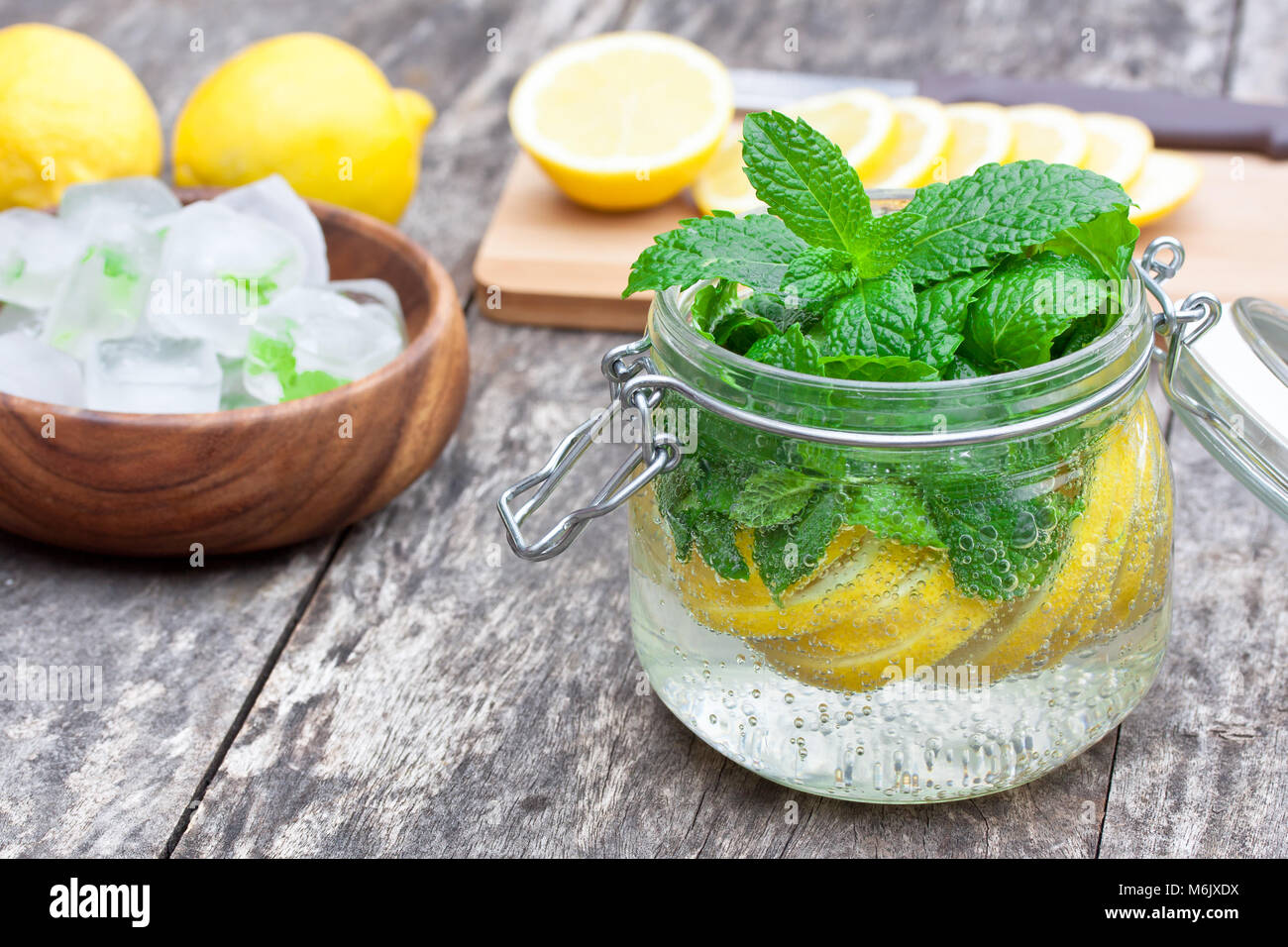 homemade fruit drink with lemon Stock Photo - Alamy