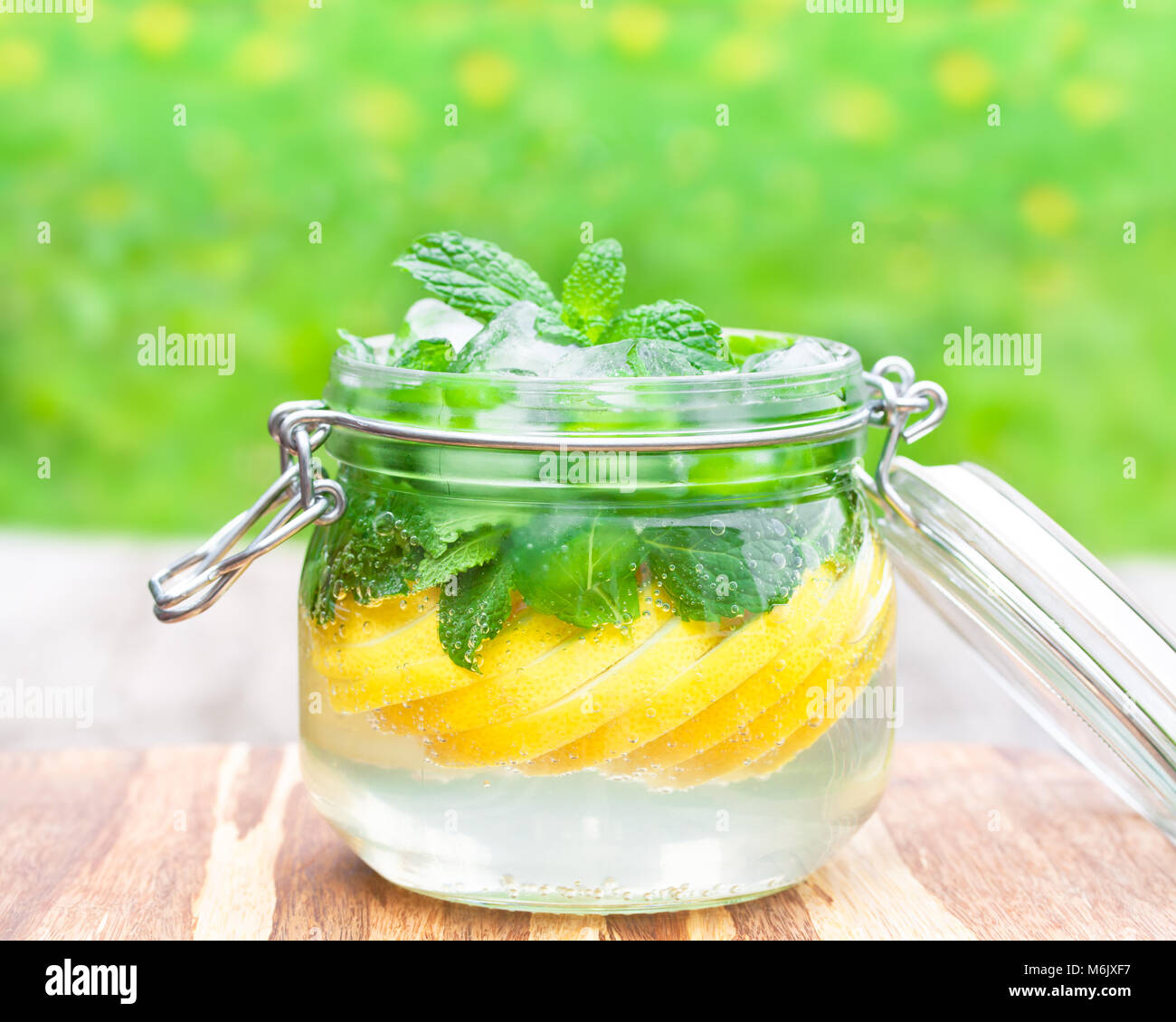 homemade fruit drink with lemon Stock Photo - Alamy