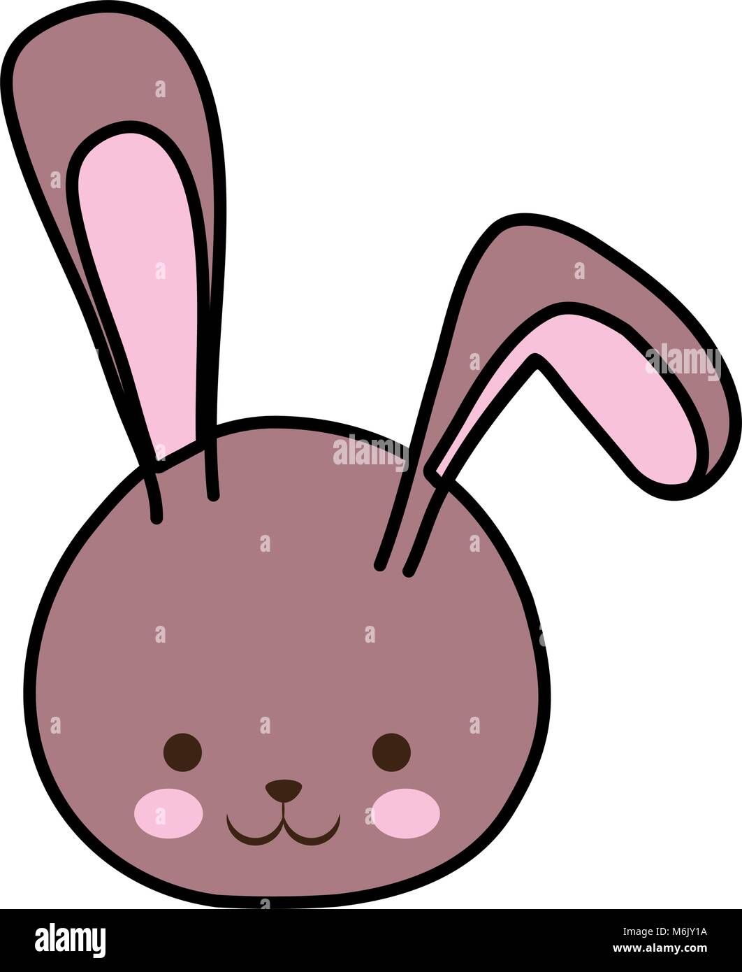 easter rabbit head over white background vector illustration Stock ...