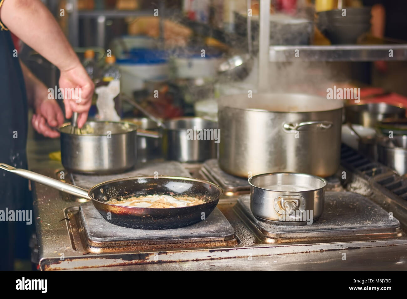 The process of cooking food at home Stock Photo - Alamy