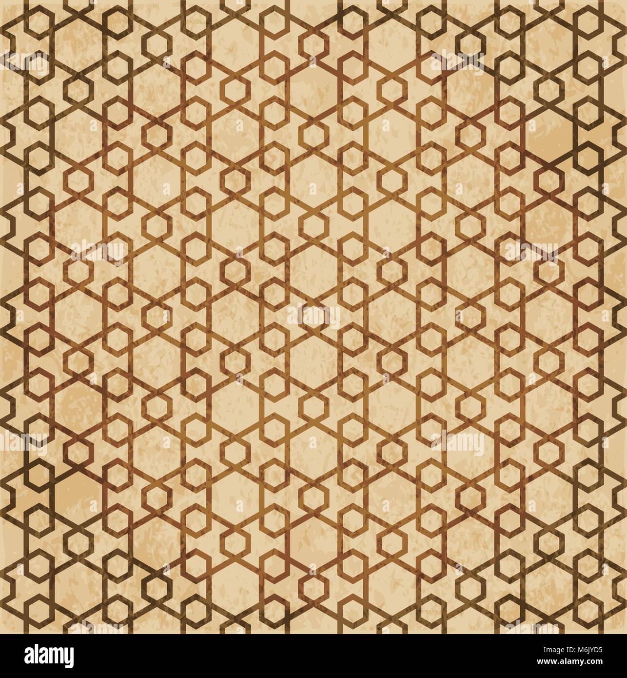 Retro brown Islam seamless geometry pattern background eastern style ...