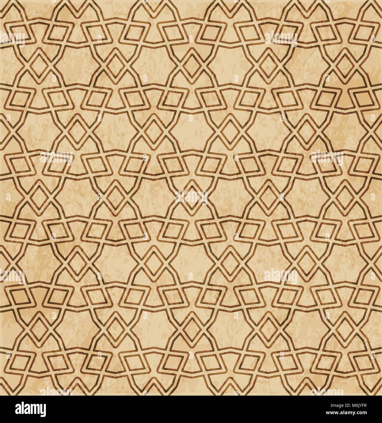 Retro brown Islam seamless geometry pattern background eastern style ...