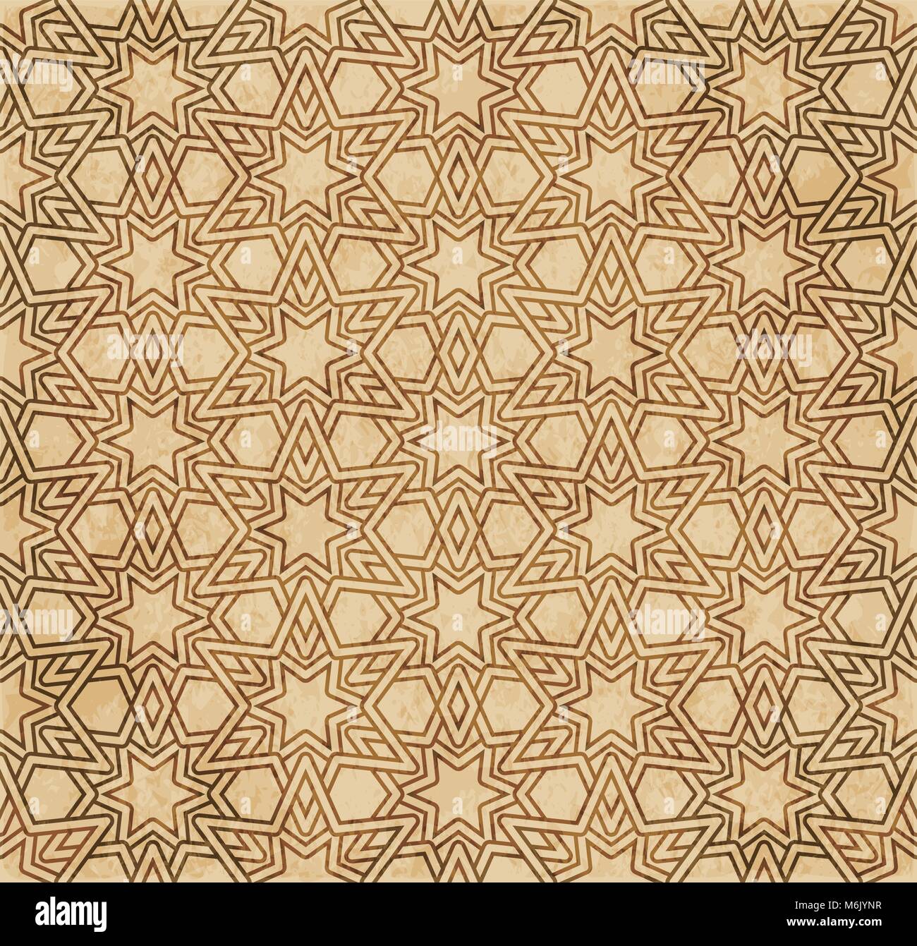 Retro brown Islam seamless geometry pattern background eastern style ...