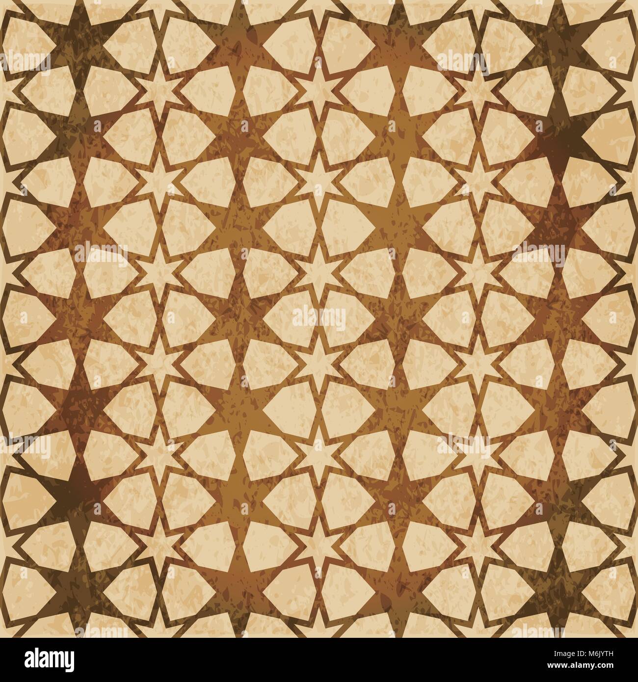 Retro brown Islam seamless geometry pattern background eastern style ...