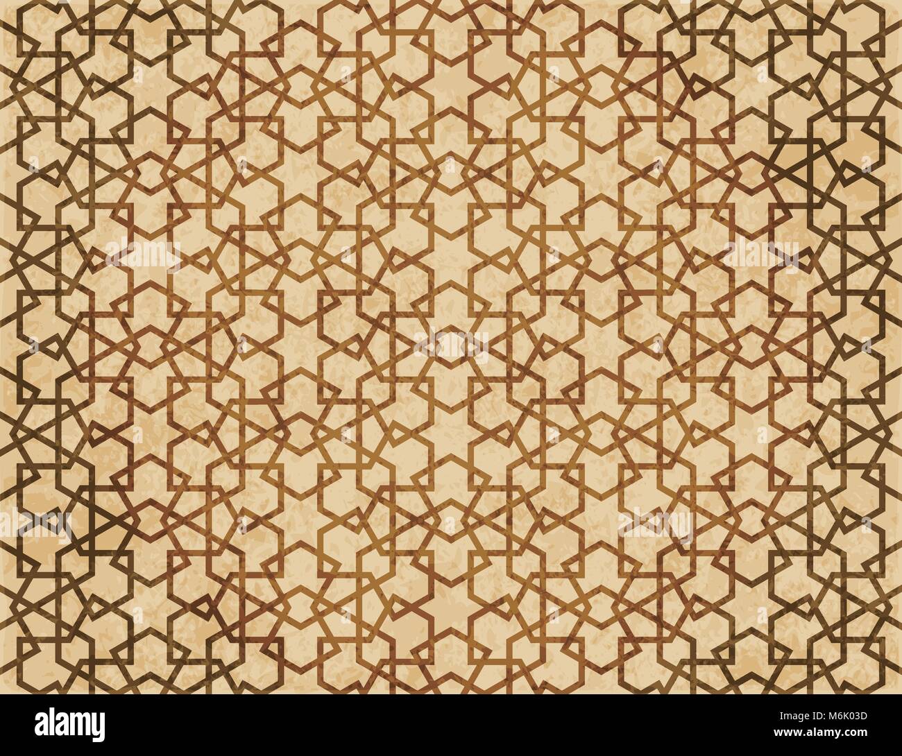 Retro brown Islam seamless geometry pattern background eastern style ...