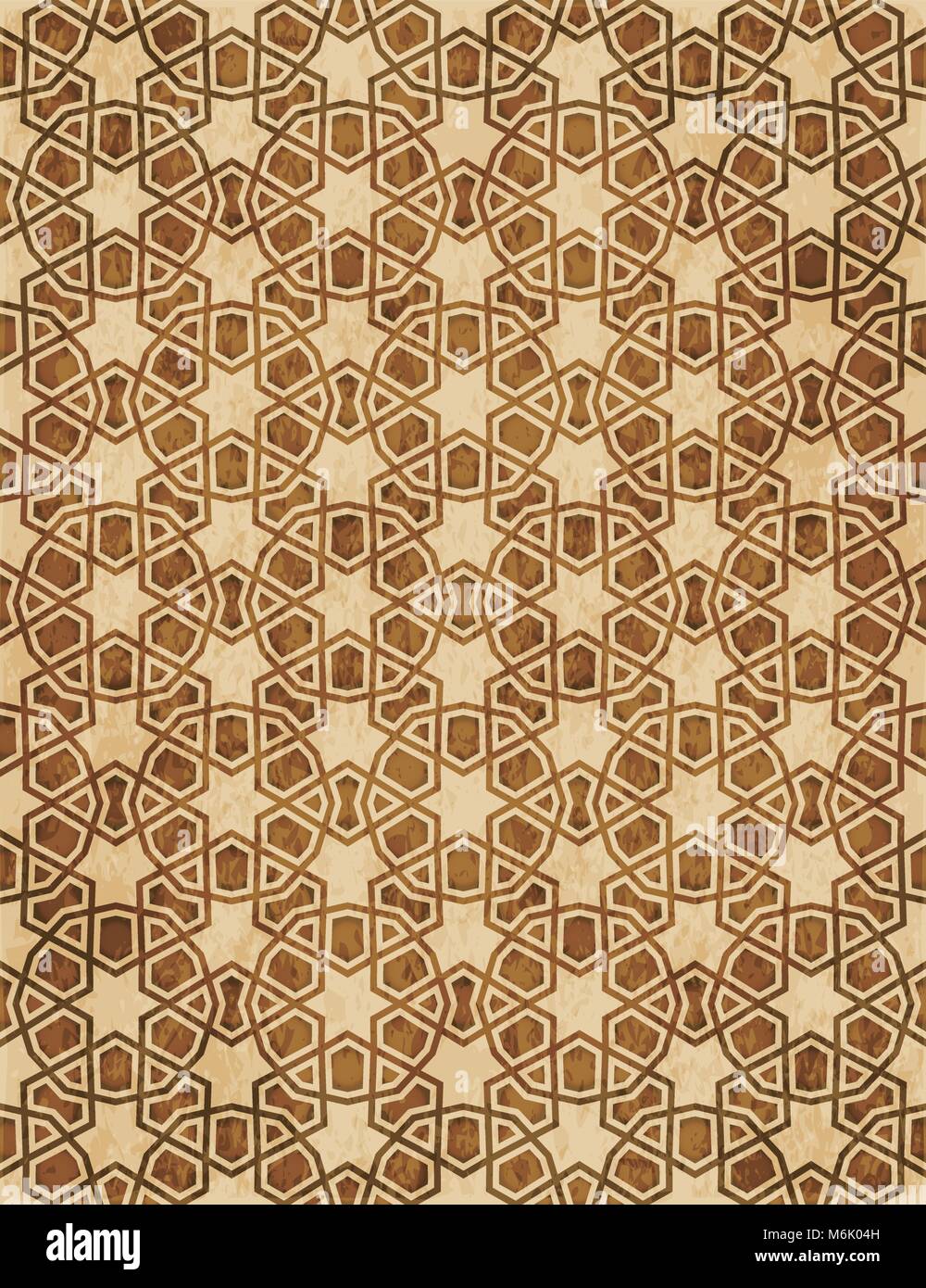Retro brown Islam seamless geometry pattern background eastern style ...