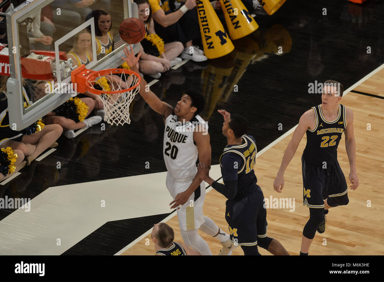New York, New York, USA. 4th Mar, 2018. NOJEL EASTERN (20) scores ...