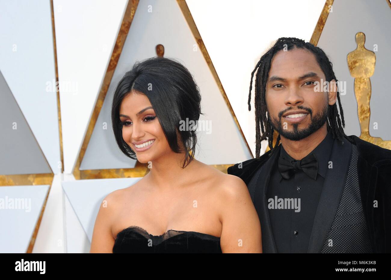 Los Angeles, CA, USA. 4th Mar, 2018. Miguel, Nazanin Mandi at arrivals ...