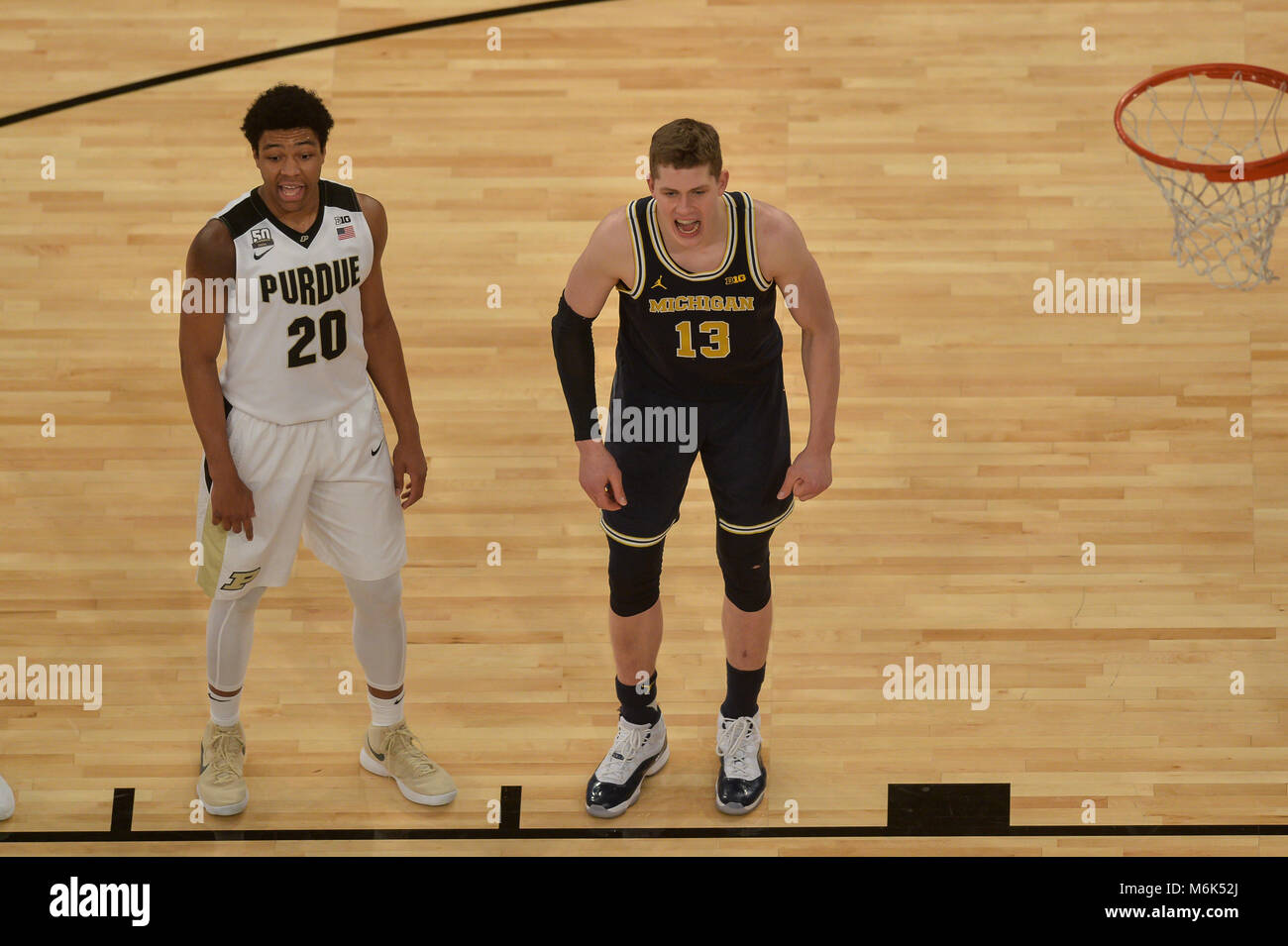 New York, New York, USA. 4th Mar, 2018. NOJEL EASTERN (20) and MORITZ ...