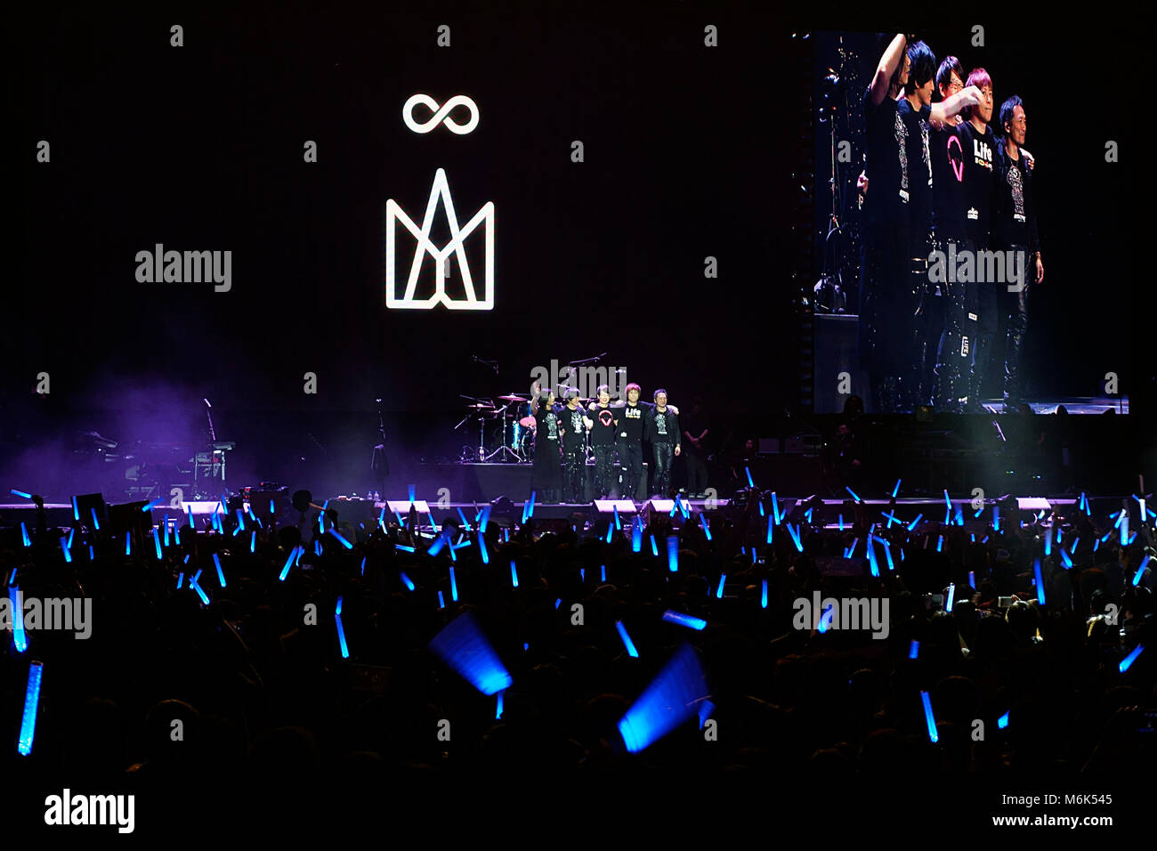 London, UK, 4th March, 2018. Mayday concert at the London O2 Arena as ...