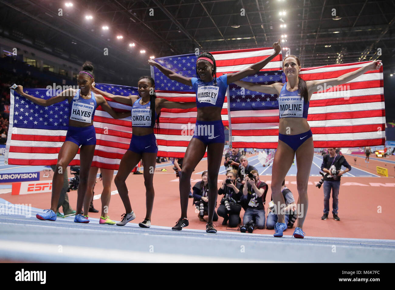 Birmingham Courtney Okolo And Quanera Hayes Celebrate After Winning