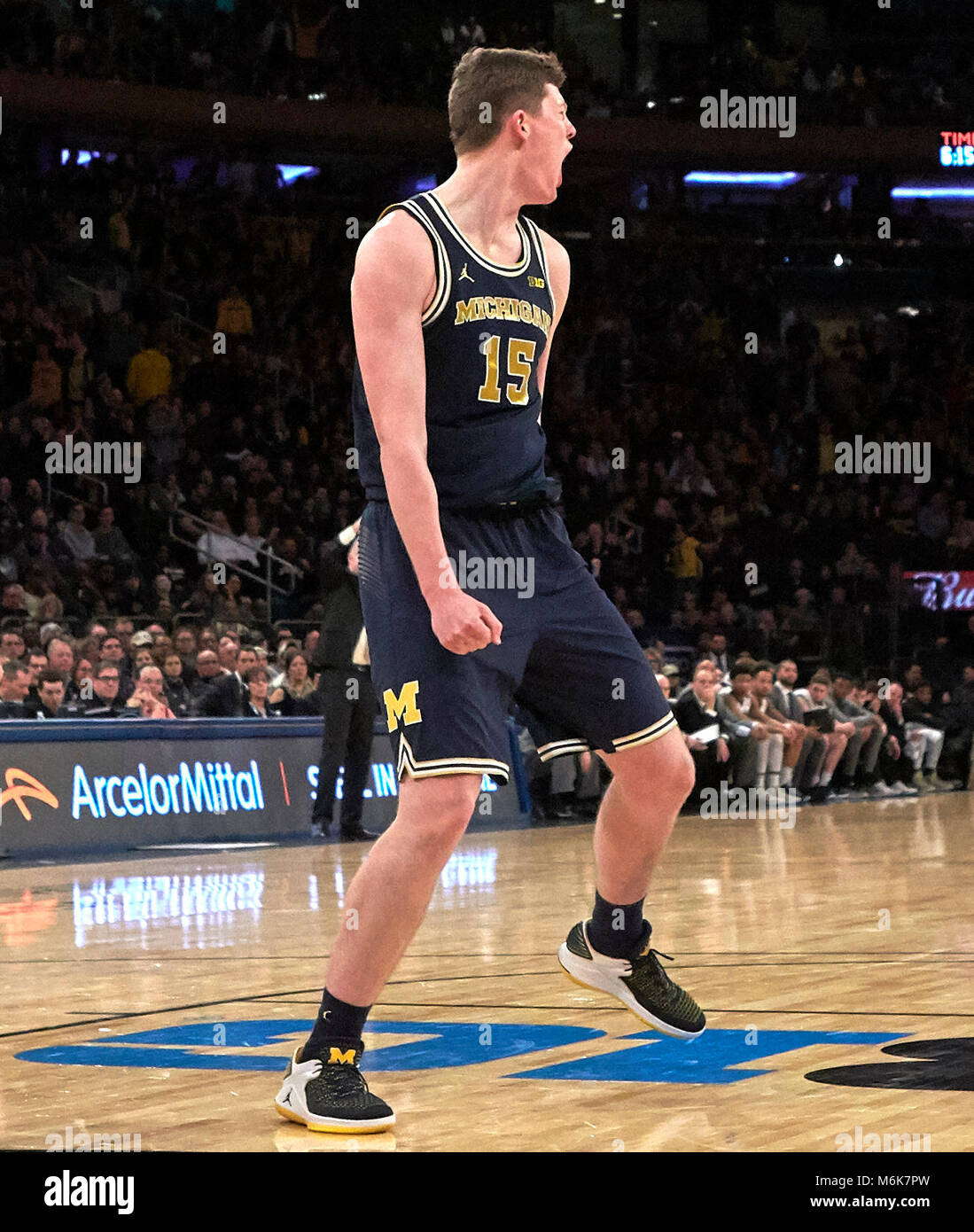 New York, New York, USA. 4th Mar, 2018. Michigan Wolverines center Jon ...