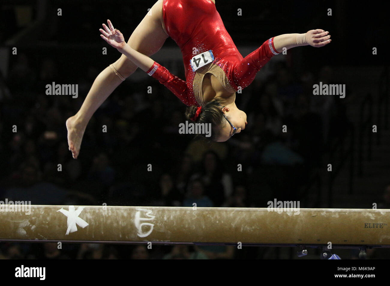 March 3, 2018: Gymnast Morgan Hurd (USA) during the 2018 American Cup ...
