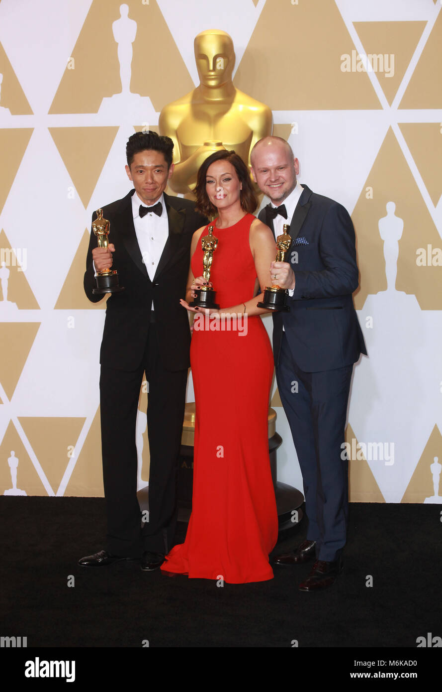 Hollywood, CA, USA. 4th Mar, 2018. {Kazuhiro Tsuji, Lucy Sibbick, David ...