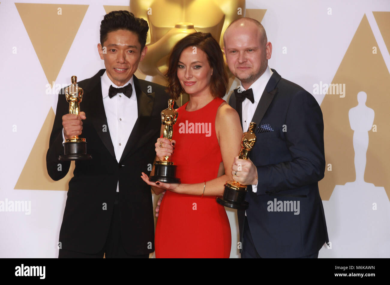 Hollywood, CA, USA. 4th Mar, 2018. Kazuhiro Tsuji, Lucy Sibbick, David ...