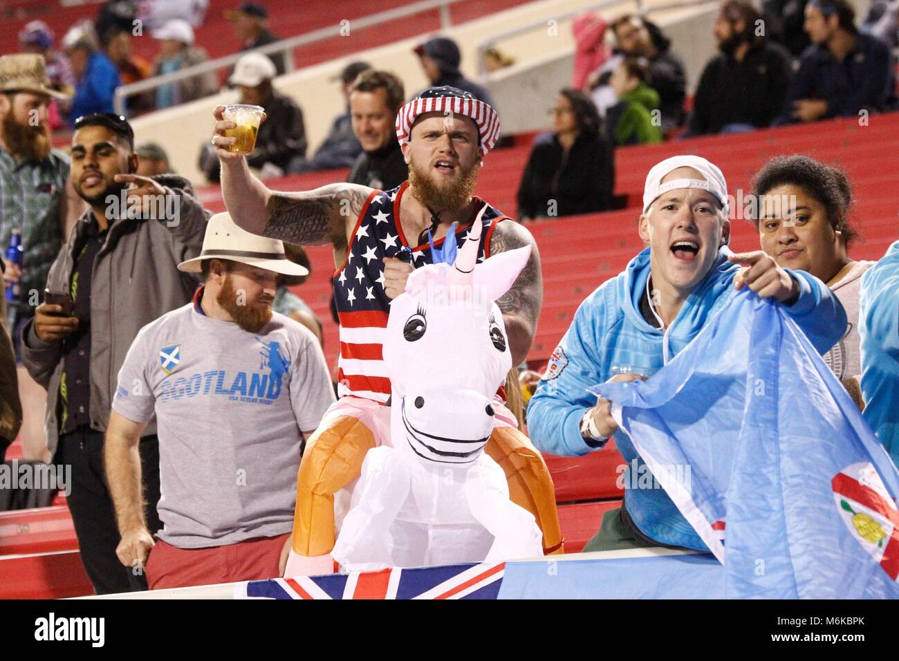 Rugby fan wearing a unicorn costume hi-res stock photography and images ...