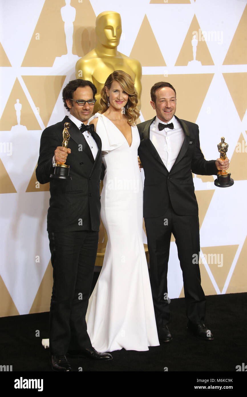 Hollywood, Ca. 4th Mar, 2018. Dan Cogan, Laura Dern, Bryan Fogel, in ...