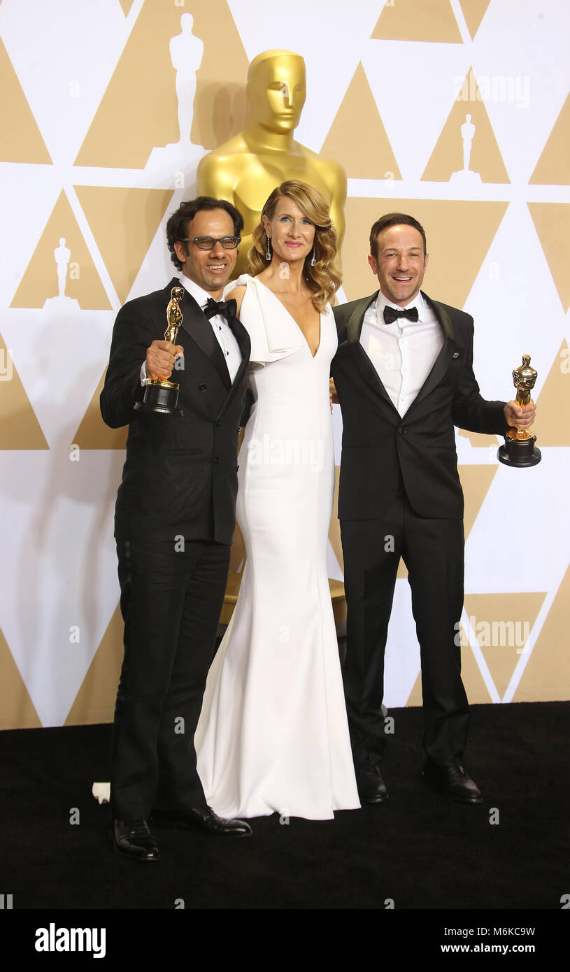 Hollywood, Ca. 4th Mar, 2018. Dan Cogan, Laura Dern, Bryan Fogel, in ...