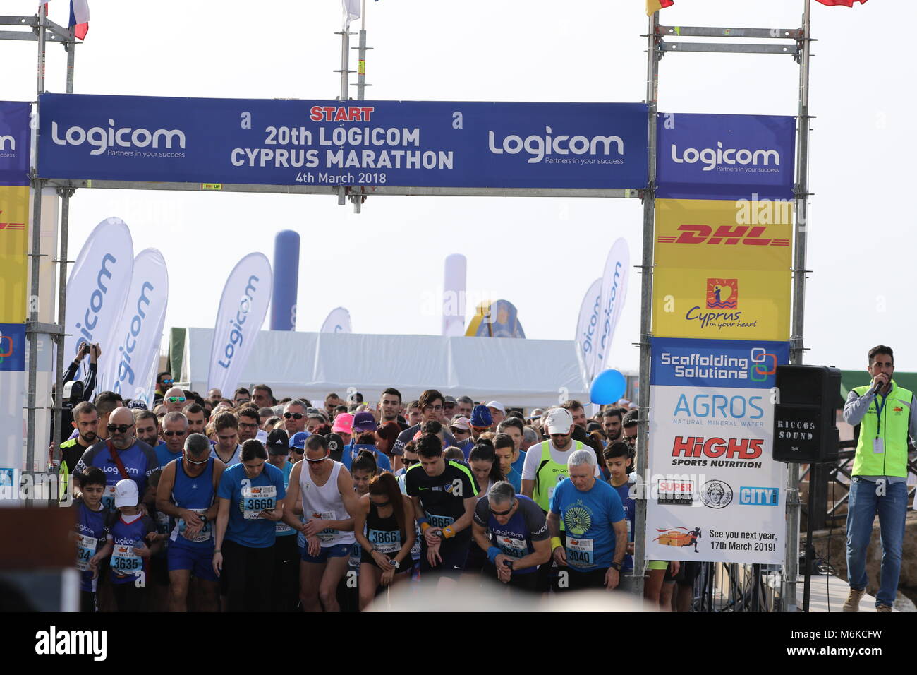 20th Logicom Cyprus marathon, half marathon, 10KM, 5KM fun run Stock ...