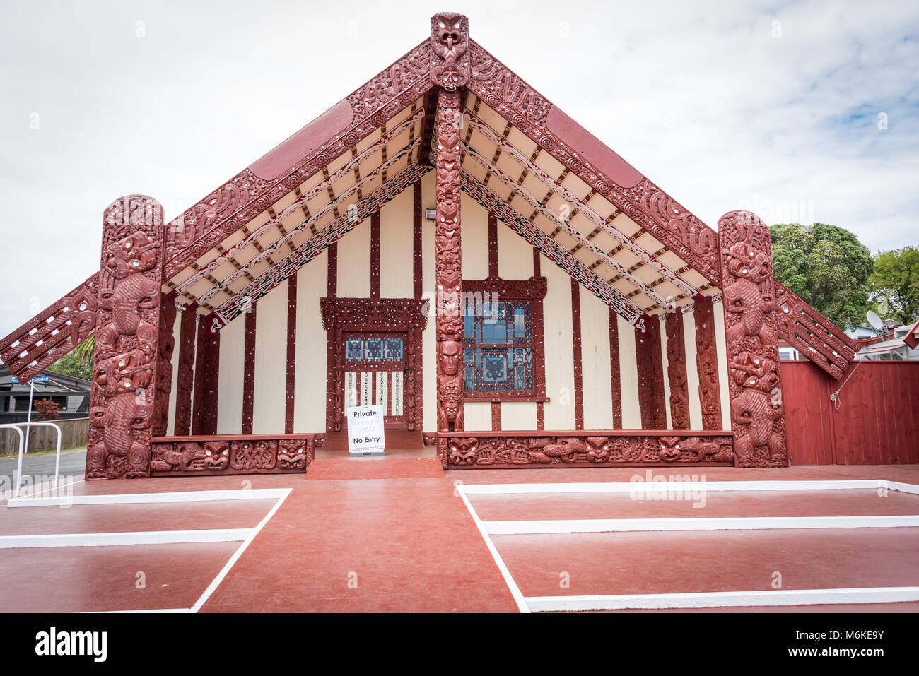 Ohinemutu Buildings, Rotorua, New Zealand Stock Photo - Alamy