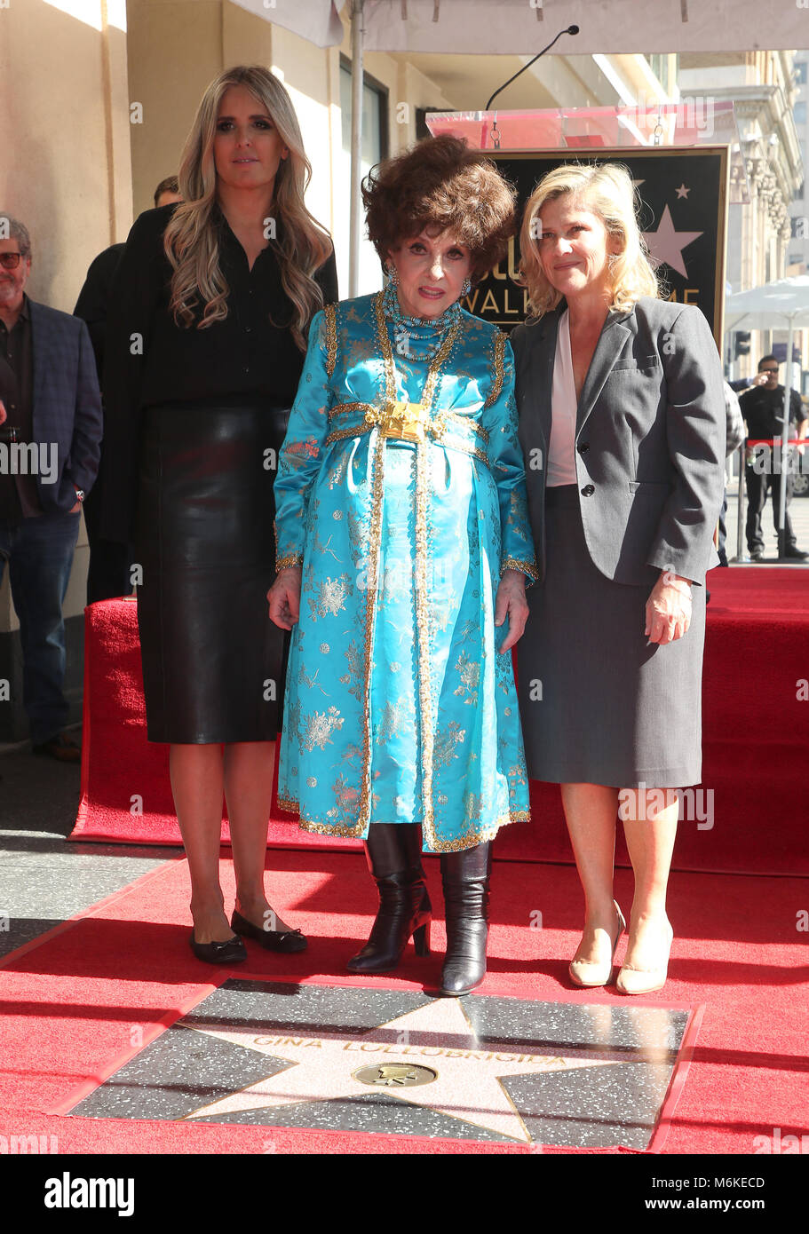 Gina Lollobrigida receives a star on the Hollywood Walk Of Fame ...