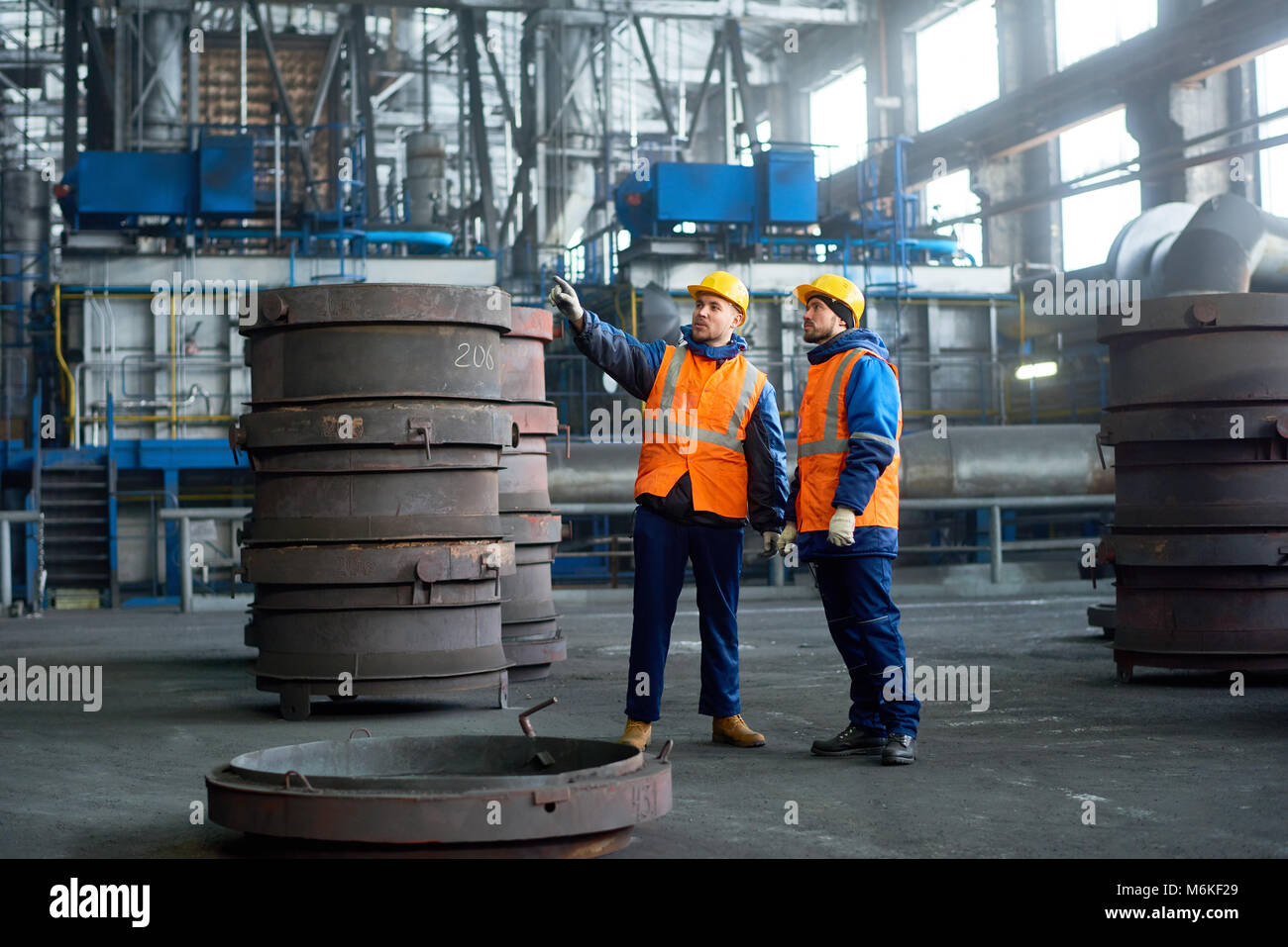 Giving Tour at Production Department Stock Photo - Alamy